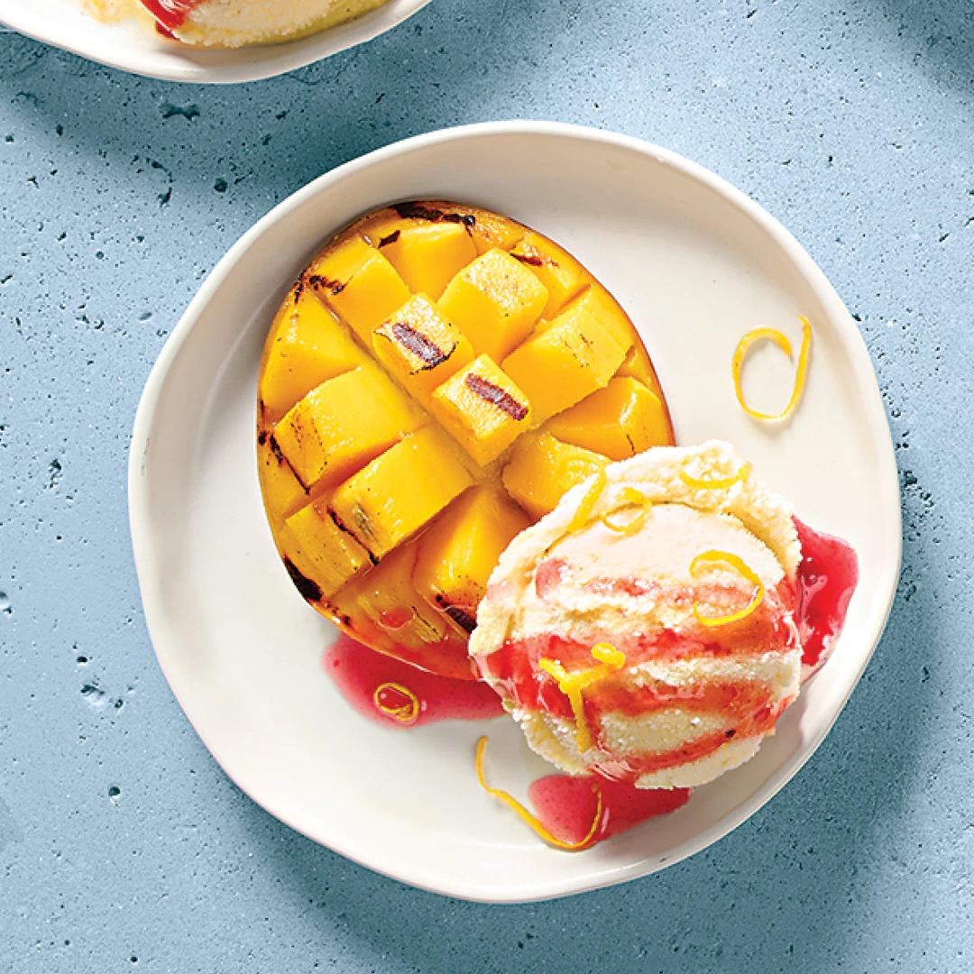 Grilled Mangoes with Ice Cream | Refreshing Dessert Idea