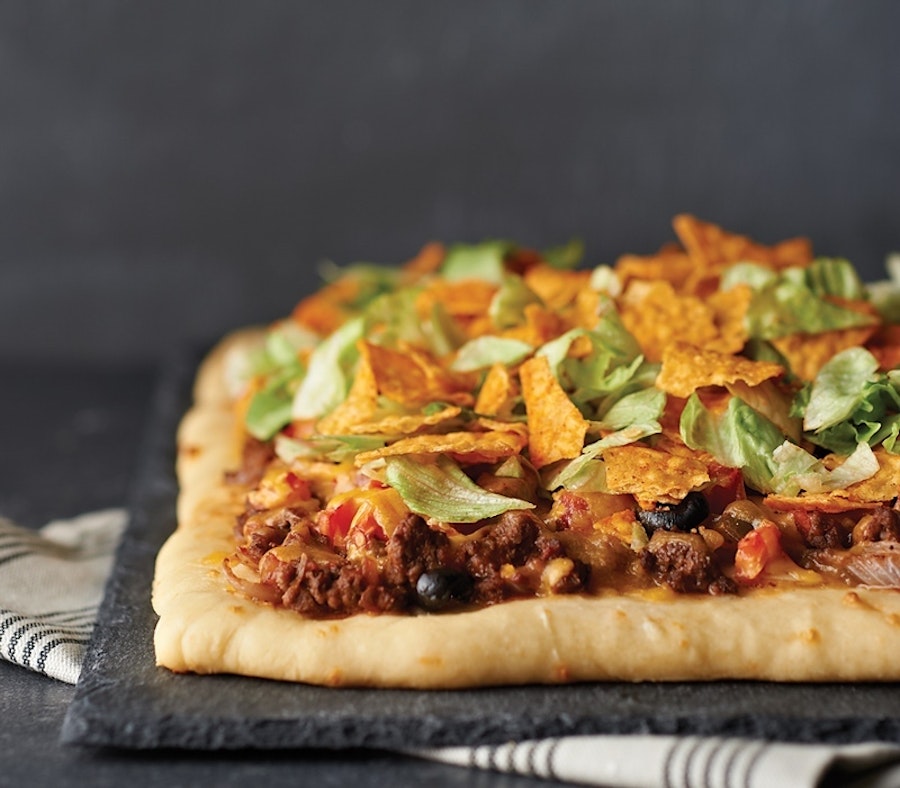 Crunchy Taco Pizza Recipe - Life:Beautiful Magazine